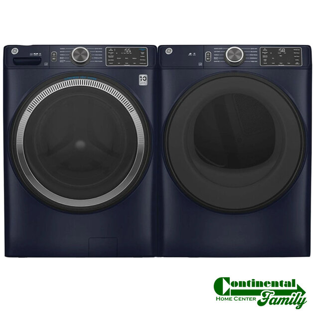 GE - Sapphire Blue Front Load Set w/Electric Dryer - Continental Home ...